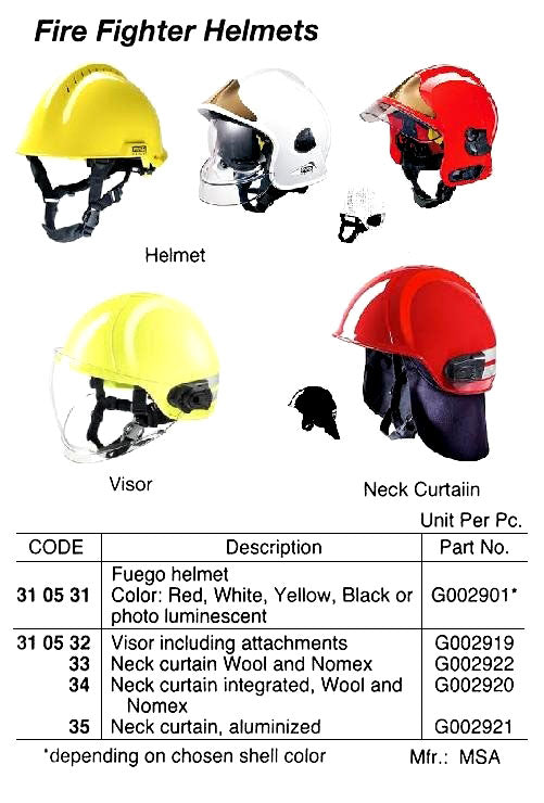 310531-HELMET FIRE FIGHTING F1XF, MSA SIZE M(52-62CM)