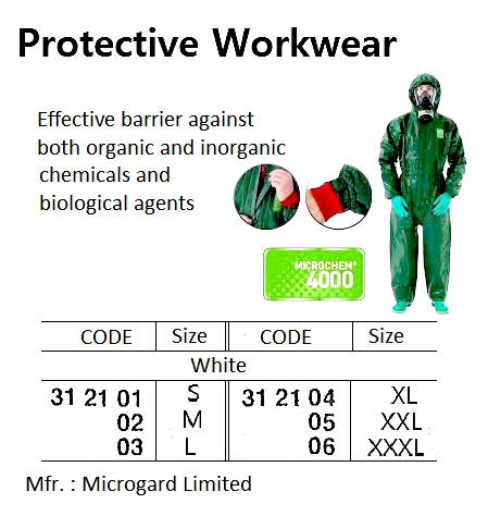 312105-WORKWEAR MULTI-LAYER FABRIC, MICROCHEM 4000 GREEN XXL