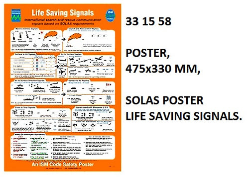331558-POSTER SOLAS NO.1 LIFE SAVING, SIGNALS #1058W 475X330MM