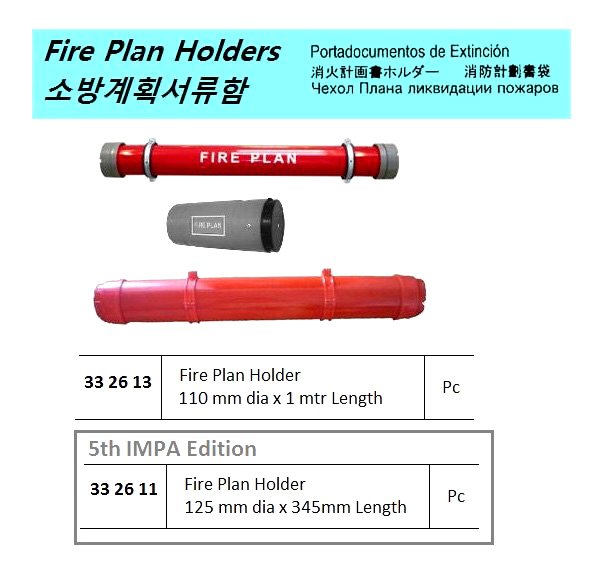 332611-FIRE PLAN CONTAINER 110 MM X 95 CM PVC RED