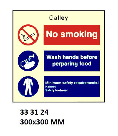 333124-SPACE IDENTIFICATION SIGN, GALLEY #3124 300X300MM