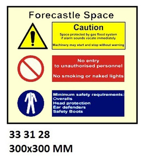 333128-SPACE IDENTIFICATION SIGN, FOREC?SLE SPACE 3128 300X300MM