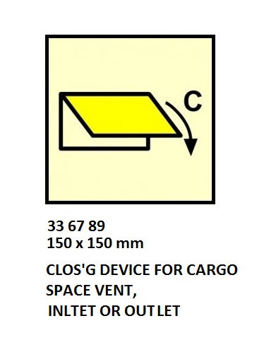 336789-FIRE CONTROL SYMBOL ISO 17631, CLOSE DEVICE F/CAR SP VENT I/O