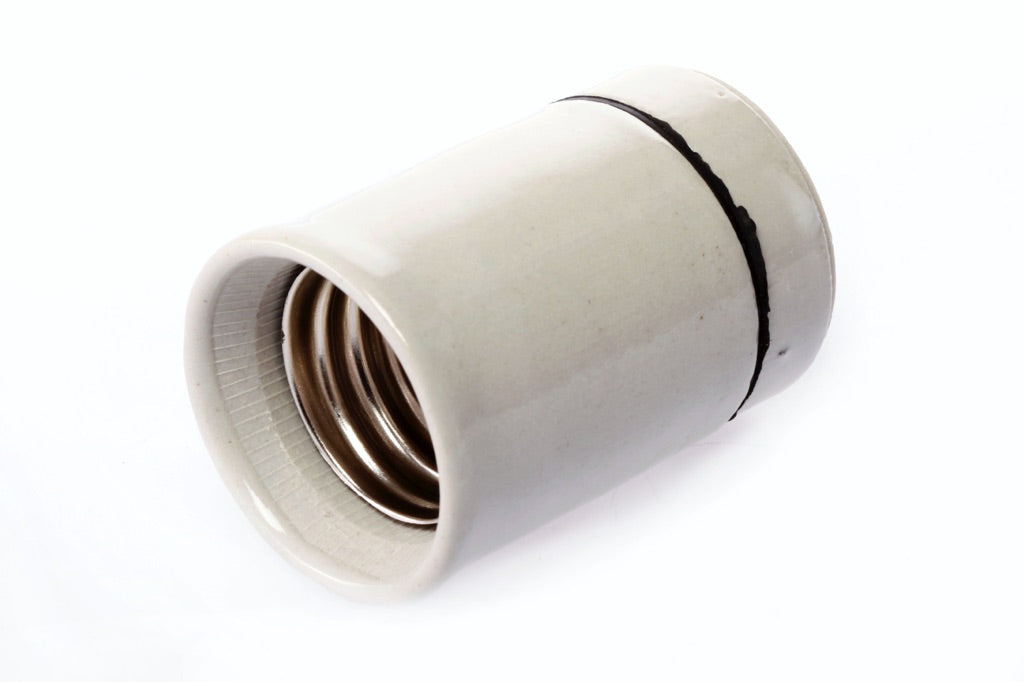 Threaded Porcelain Lamp Holder Brass Lamp Socket, E27 (Large Size