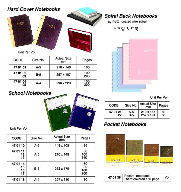 470110-NOTEBOOK SCHOOL USE A-6, 148X105MM 96PAGE