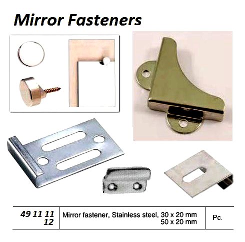 491111-MIRROR FASTENER STAINLESS, 30X20MM