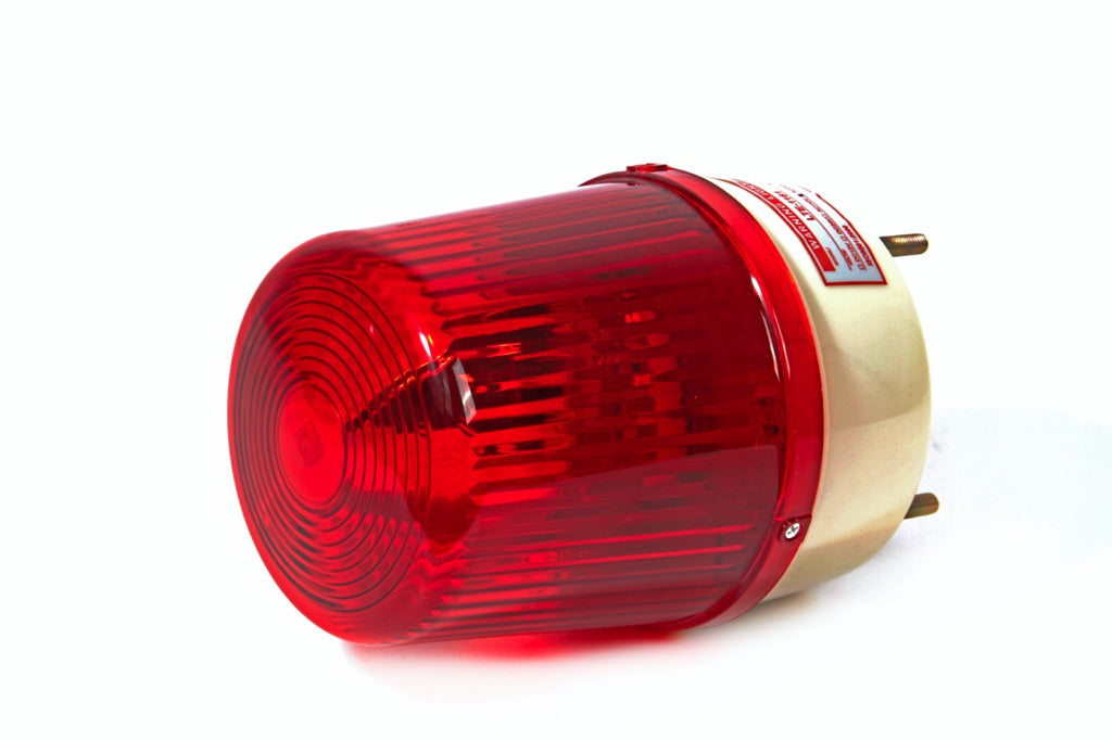 792195-ROTARY LIGHT WARNING RED, AC 100V 30W POLYCARBONATE
