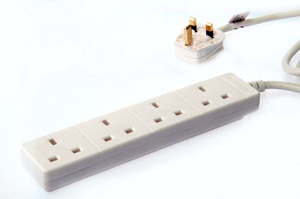 792988-RECEPTACLE 4WAYS BRITISH PLUG, 3 FLAT PINS W/3MTR CORD