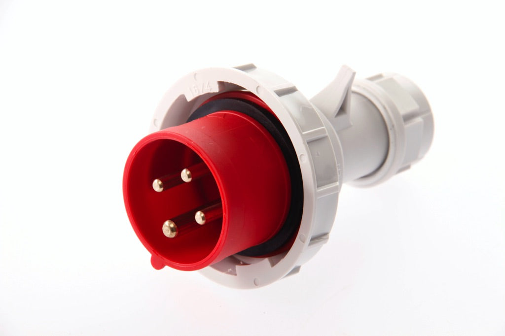 792710-PLUG CEE MALE AC380V RED 4P, 16AMP 6H IP67