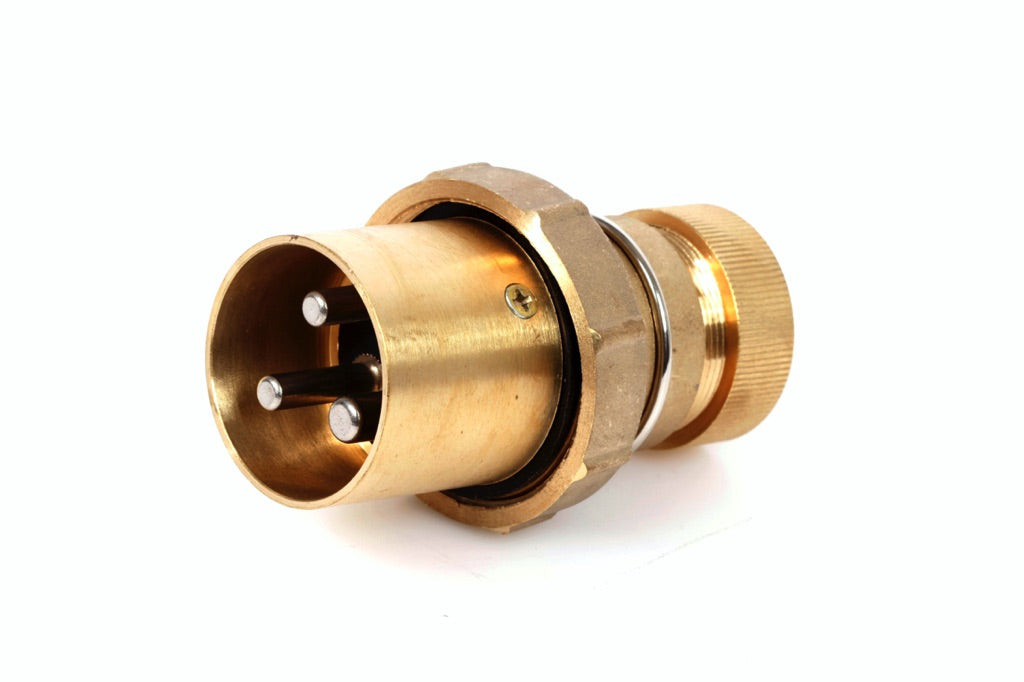792851-PLUG WATERTIGHT 3PIN STRAIGHT, USCG TYPE R&S BRASS