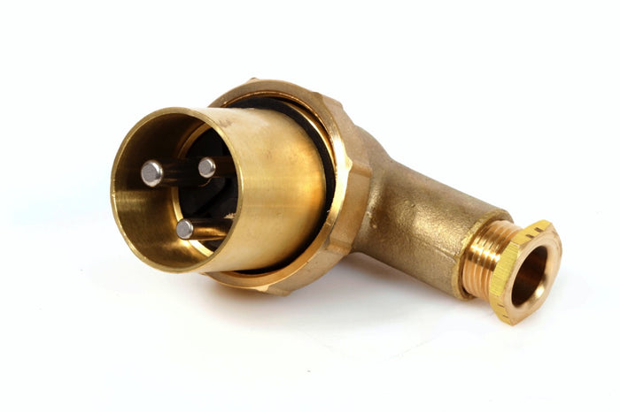 792852-PLUG WATERTIGHT 3PIN ANGLE, USCG TYPE R&S BRASS