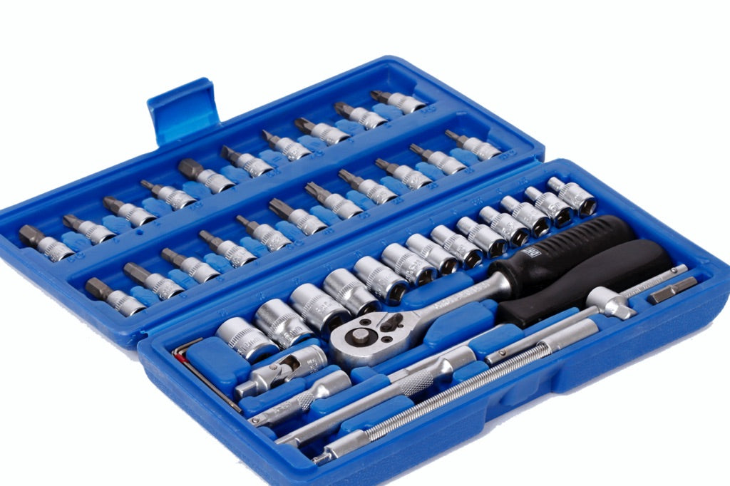610116-SOCKET WRENCH SET 9.5MM/SQ, 6-22MM 13SOCKET W/4TOOL #1560M