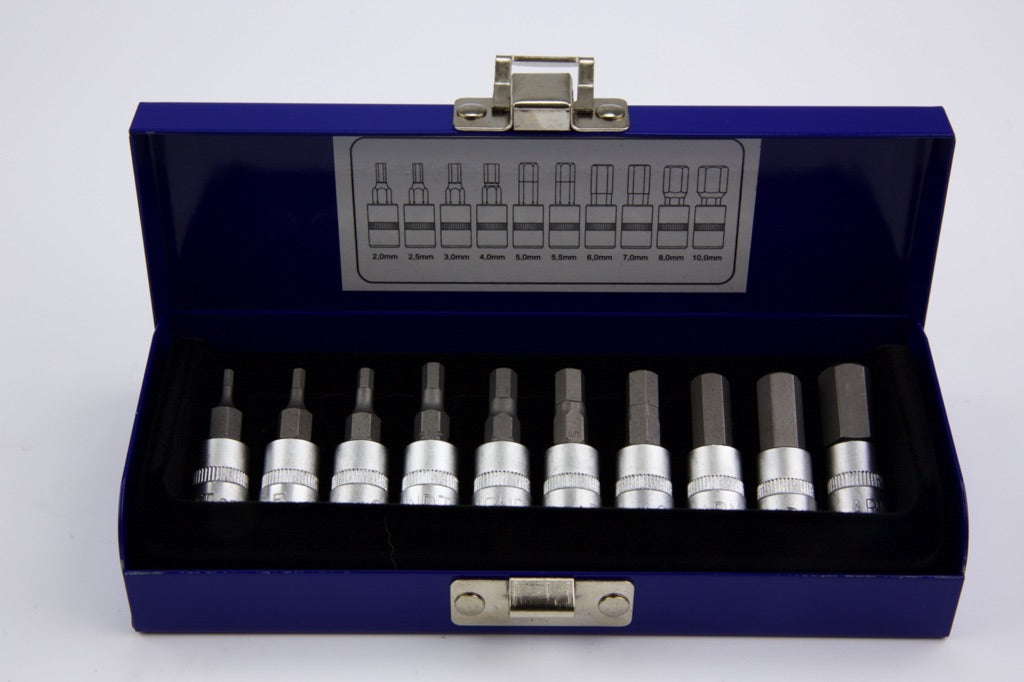 611287-BIT SET HEXAGON 3-10MM, 6 BITS & 6 TOOLS