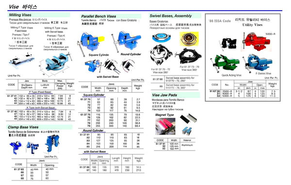 613785-VISE BENCH PARALLEL, ROUND-CYLINDER 215X200X114MM