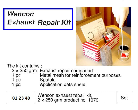 812340-WENCON EXHAUST REPAIR KIT, HIGH TEMP #1070 2X250GRM